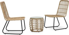 vidaXL 3dílný bistro set polyratan [48583] Barva: dub