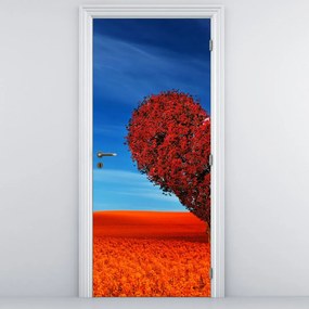 Fototapeta na dveře - Srdce ze stromu (95x205cm)