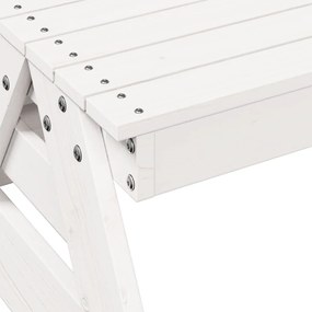 Piknikový stůl pro děti bílý 88x97x52 cm masivní borové dřevo