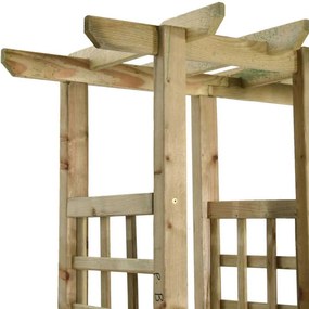 Zahradní pergola s lavicí a truhlíky impregnovaná borovice 318565