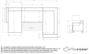 Světle šedá rozkládací/s úložným prostorem rohová pohovka (pravý roh/do "U") Classy Sophie – Miuform