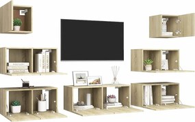 7dílný set TV skříněk dub sonoma kompozitní dřevo 3079027