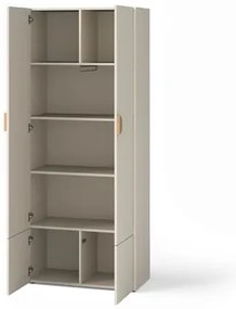 Čtyřdveřová šatní skříň MOLTO kašmírová.