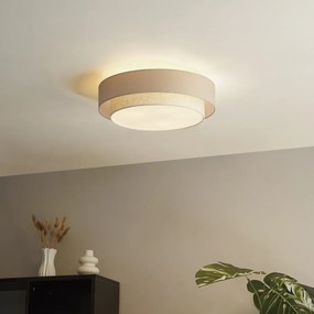 Moderní stropní svítidlo béžové 50 cm 3-světla - Drum Duo
