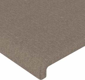 Čelo postele s LED taupe 100x5x78/88 cm textil 3121326