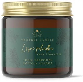 Přírodní sójová svíčka VONTREE CANDLE |  Vůně lesa: cedr, borovice, jedle| 120 ml