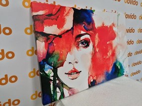 Obraz abstraktní portrét ženy - 90x60 cm
