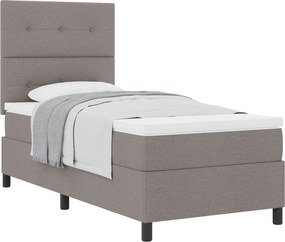Postel s boxspringem s čelo Taupe 90 x 200 cm textil 3339361