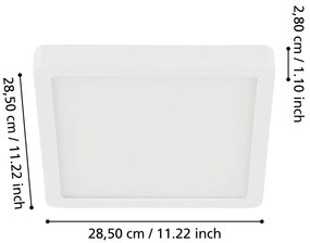 Bílé LED stropní svítidlo 28,5x28,5 cm FUEVA 5 – EGLO