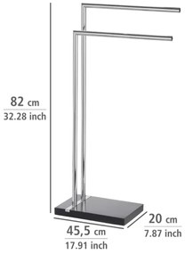 WENKO 20461100 - Stojan na ručníky NOBLE 45,5x82 cm chrom/černá