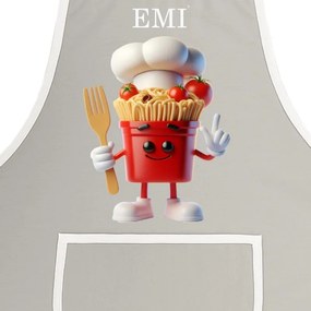 Kuchyňská zástěra Pasta EMI, šedá