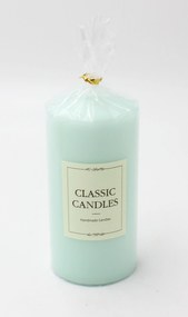 Svíčka střední válec světle modrá Classic candles