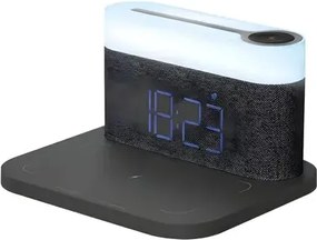 Proove Day  Night tmavě šedá / LED lampička s budíkem / Bezdrátové nab
