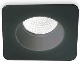 ILUX 252056 LED Stropní zápustné bodové svítidlo Ideal Lux ROOM-65 SQUARE BK 252056 8W 800lm 3000K IP65 10cm hranaté černé - IDEALLUX