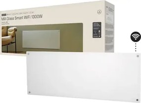 Mill GL1300WIFI4 bílá / Panelový ohřívač / WiFi / 1300 W / skleněný /