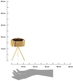 Květináč na stojanu Sashi 16,5 cm zlatý