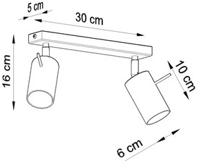 Sollux SL.0728 - Bodové svítidlo RING 2xGU10/10W/230V