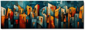 Obraz na plátně - Noční město Abierre, abstrakce FeelHappy.cz Velikost obrazu: 120 x 40 cm