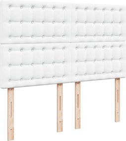Box spring postel s matrací bílá 140x200 cm umělá kůže 3293025