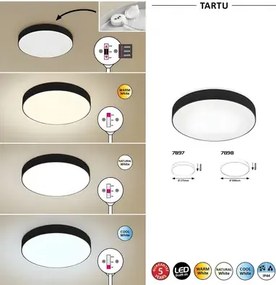 Rabalux TARTU černá / Venkovní svítidlo / LED 24W / 2500lm / nastavite