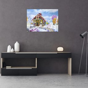 Skleněný obraz - Perníková chaloupka (70x50 cm)