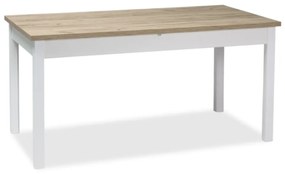 MAXIVA Jídelní stůl - ADAM, 120x68, dub sonoma/bílá