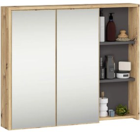 Koupelnová sestava VAMI garfitová / šedá / dub craft