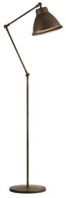 Il Fanale 269.08.OF Loft, industriální stojací lampa z mosazi a železa, 1x15W E27, výška 112-206cm