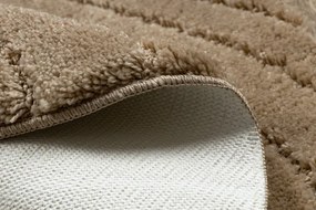 Koupelnový kobereček SUPREME WAVES vlny, béžový kruh