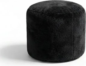 Sablio Taburet Circle SOFTY - Midnight Black - 38x48 cm