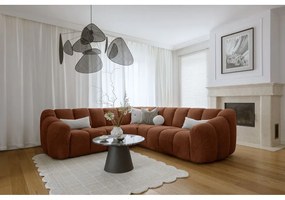 Rohová pohovka v terakotové barvě Shell – Miuform