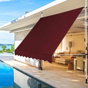 Costway 250 cm široká příchytná markýza bez vrtání, balkonová