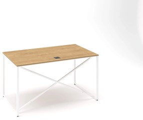 Psací stůl Lenza PROX 138/80 Dekor stolové desky: dub Hamilton, Barva podnože: bílá