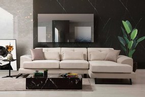 Designová rohová sedačka Heimana 308 cm ecru - pravá