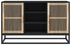 Příborník černý 105 x 30 x 65 cm kompozitní dřevo