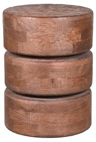 LABEL51 Odkládací stolek MILLY ø35 cm hnědý