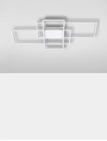 Designové stropní svítidlo Clea bílé s dálkovým ovládáním