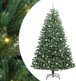 Umělý Skládací Vánoční Strom Zelená 240 cm PVC a kov 3395508