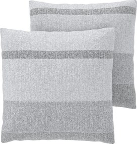 Livarno® Potah na polštář Renforcé, 50 x 60 cm, 2 kusy (pruhy/šedá)