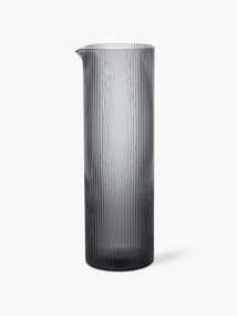 Ručně foukaná karafa's raženým vzorem Ripple