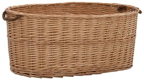 Koš na dřevo s držadly 78 x 54 x 34 cm přírodní vrba 286983