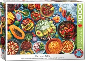 EUROGRAPHICS Puzzle Mexický stůl / 1000 dílků / 68 × 48 cm