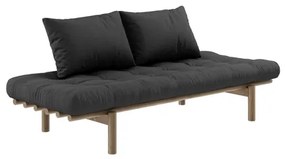 sofa PACE by Karup - 75*200 cm carob (hnědá) + futon dark grey 734