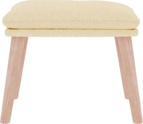 Podnožka krémová 45 x 29,5 x 35 cm textil 341426