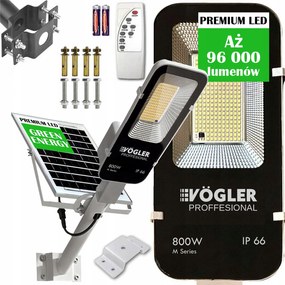 Solární Lampa Led Výkonná Vogler Proffesional 800W senzorem Pilot Panel