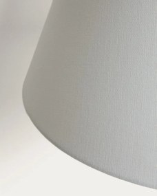 Stojací lampa ve stříbrné barvě s textilním stínidlem (výška 153 cm) Navat – Kave Home