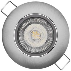 LED bodové svítidlo Exclusive stříbrné, kruh 5W teplá b. 71520