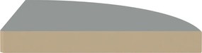 vidaXL Nástěnná rohová police 35 x 35 x 3,8 cm MDF [323922] Barva: bílá s vysokým leskem