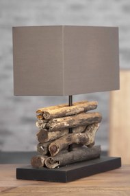 Stolní lampa FERRE hnědá