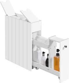 Koupelnová skříňka Yaheetech – bílá, 50 cm (délka) × 17 cm (šířka) × 58 cm (výška) (256720526746)